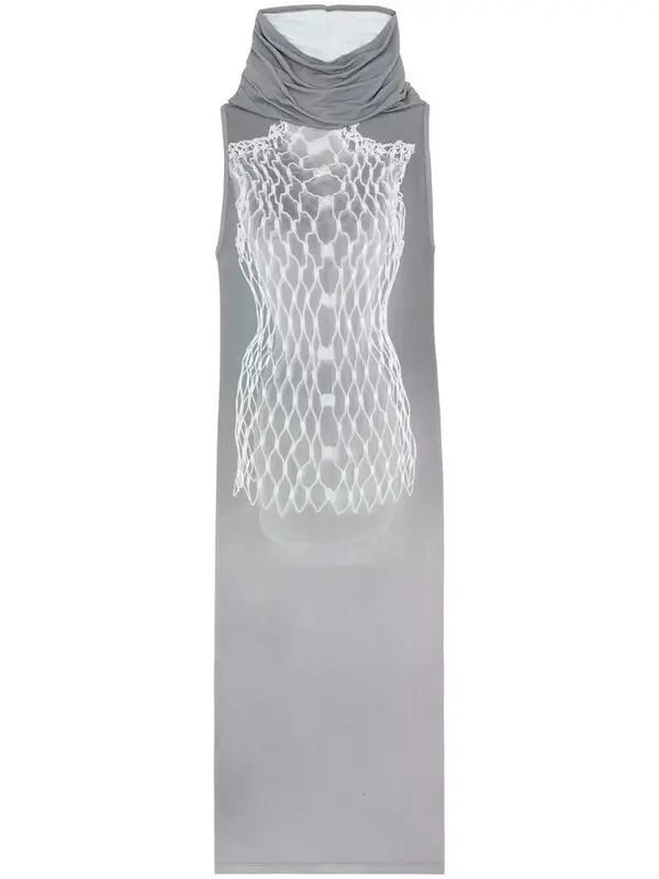 MAISON MARGIELA Sleeveless Midi Dress - Grey
