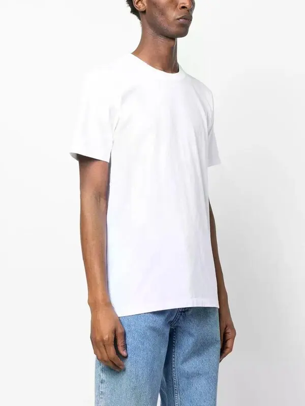 FRAME Plain Round-neck T-shirt - White