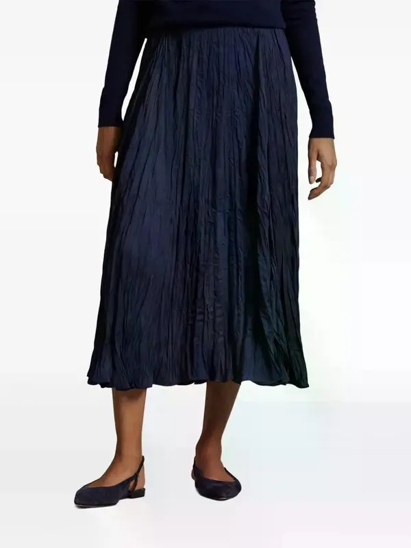 Polo Ralph Lauren Crinkled A-line Midi Skirt