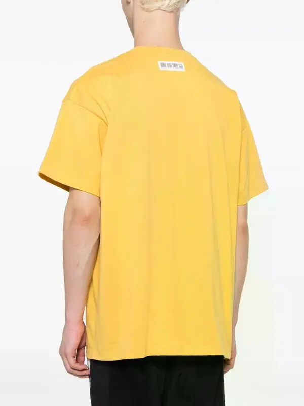 MOSTLY HEARD RARELY SEEN Orbit Slogan-print Cotton T-shirt - Yellow
