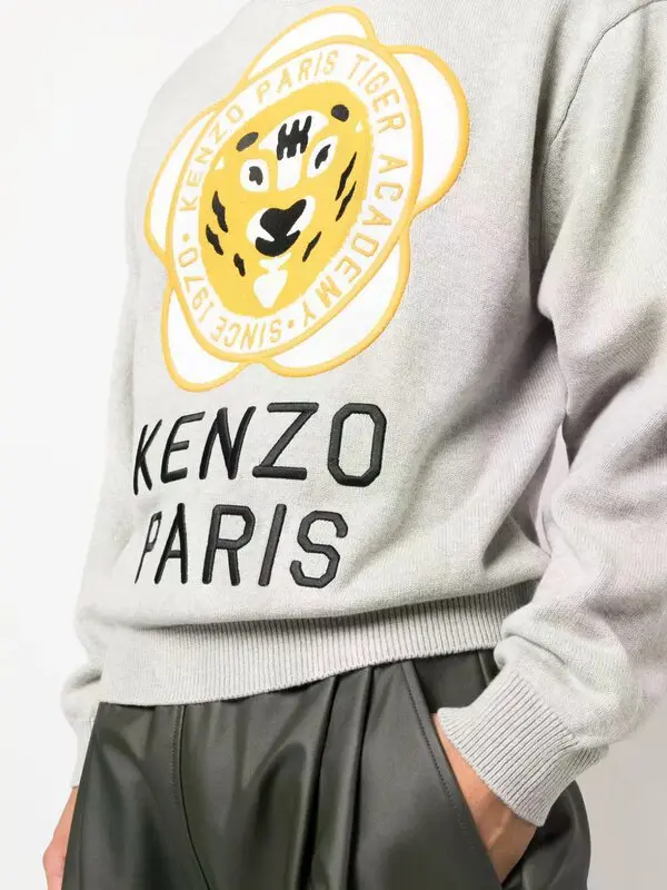 Kenzo Logo-patch Wool-cotton Jumper