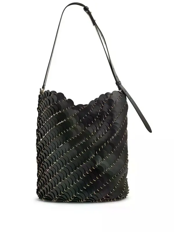 Rabanne Pacoïo Leather Bucket Bag - Black