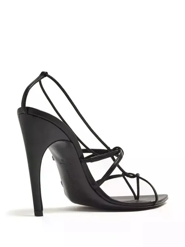 NENSI DOJAKA Pointed-toe Leather Stiletto Sandals