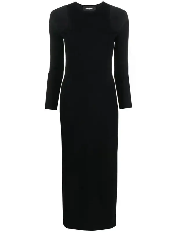 Dsquared2 Ribbed Knit Midi Dress