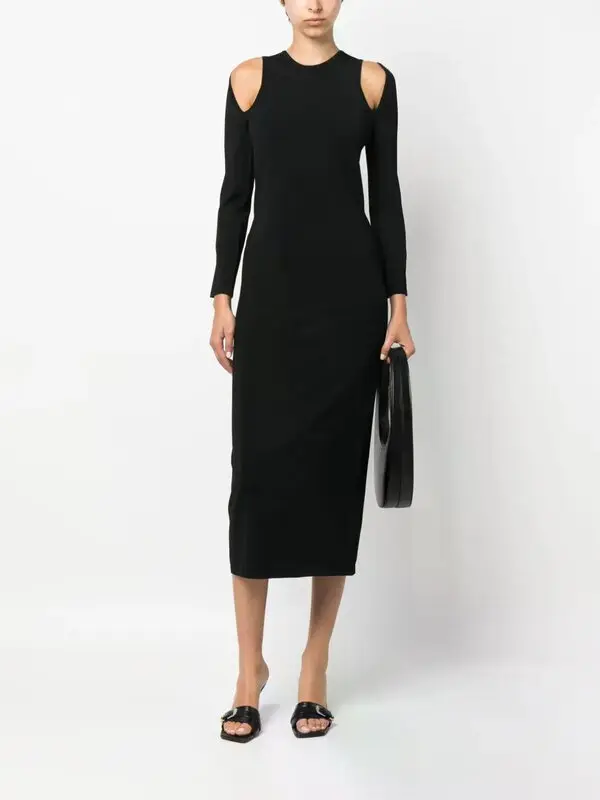 Dsquared2 Ribbed Knit Midi Dress
