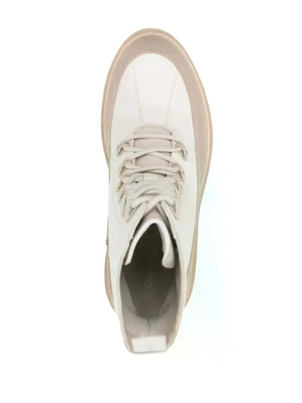 Calvin Klein Logo-debossed Leather Boots