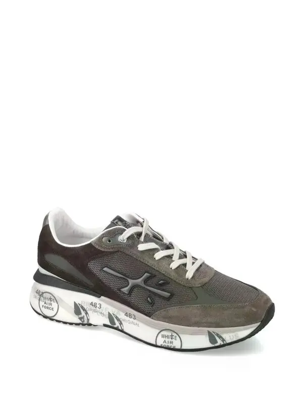 Premiata Moerun Suede And Mesh Logo-print Sneakers - Brown