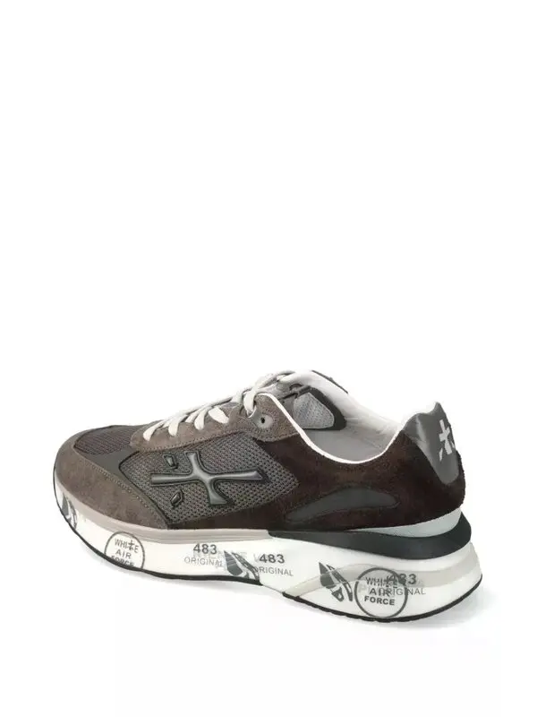 Premiata Moerun Suede And Mesh Logo-print Sneakers - Brown