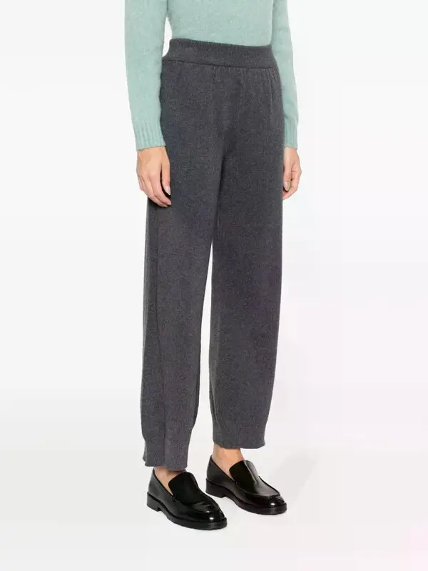BARRIE Tapered-leg Cashmere Trousers - Grey