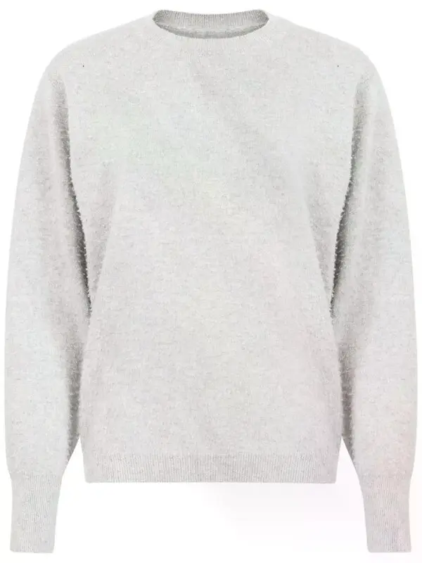 MAISON MARGIELA Crew Neck Cashmere-cotton Jumper - Grey