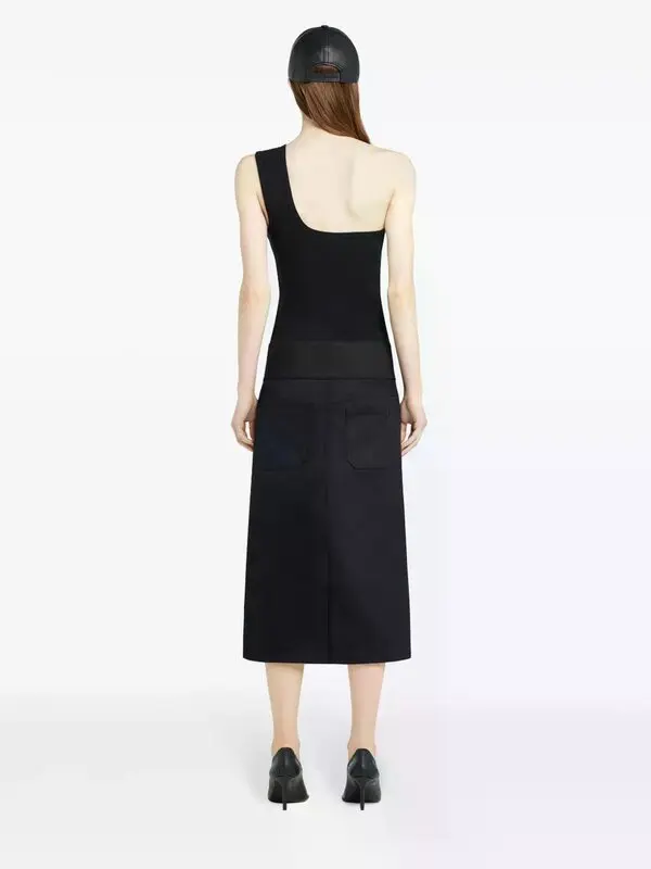COURREGES Belted Midi Skirt - Black