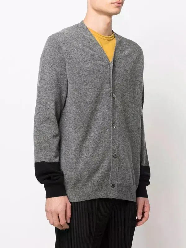 Comme Des Garçons Fine-knit Button-up Cardigan - Grey