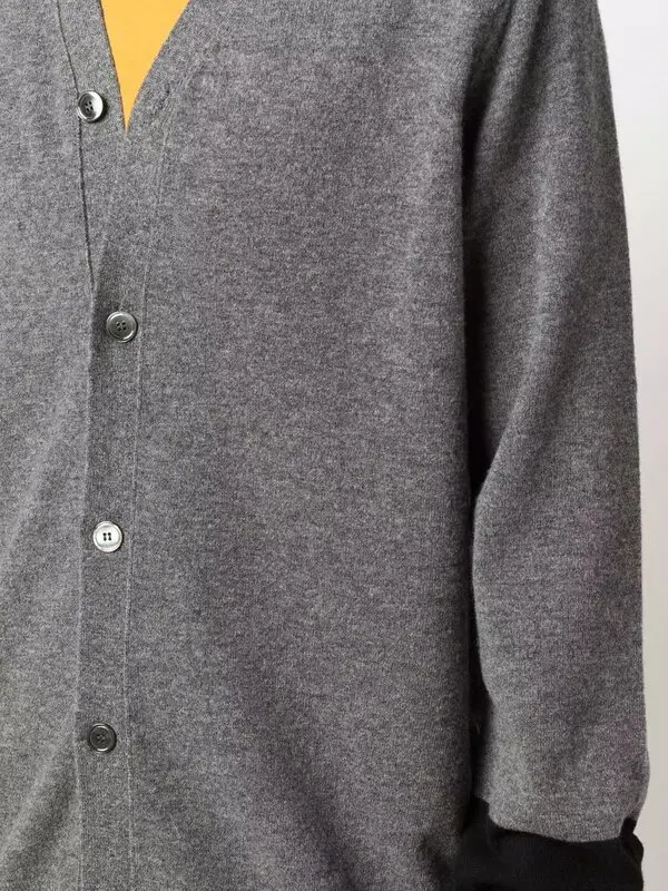 Comme Des Garçons Fine-knit Button-up Cardigan - Grey