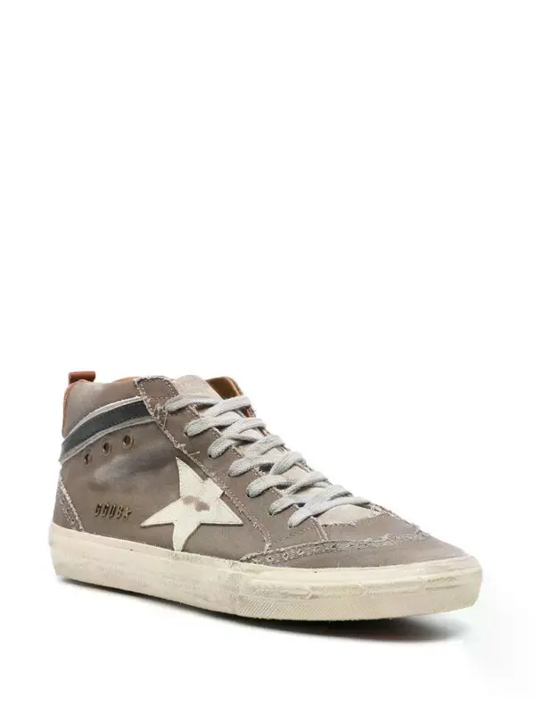 GOLDEN GOOSE Mid Star Distressed-effect Sneakers