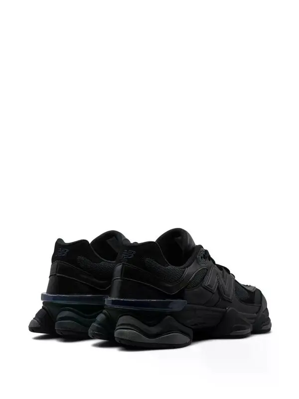 NEW BALANCE 9060 Calf Leather And Mesh Sneakers - Black