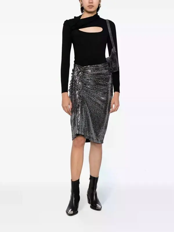MARANT ETOILE Dolene Rhinestone Pencil Skirt