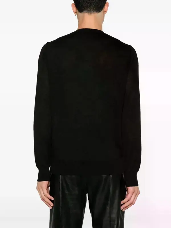 Alexander McQueen Skull-embroidered Fine Knit Sweater