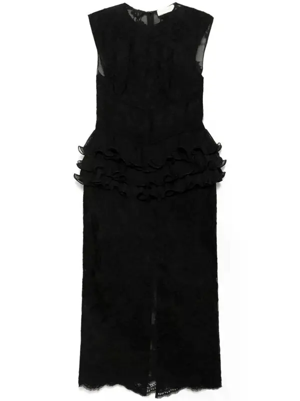 Zimmermann Crush Lace Frill Midi Dress