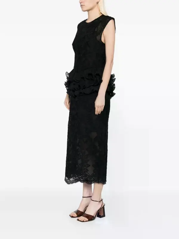 Zimmermann Crush Lace Frill Midi Dress
