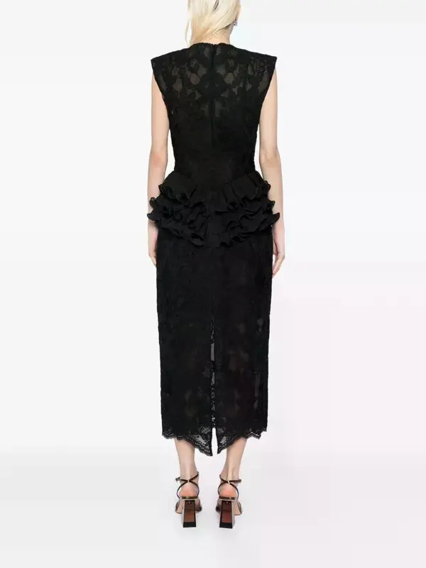 Zimmermann Crush Lace Frill Midi Dress