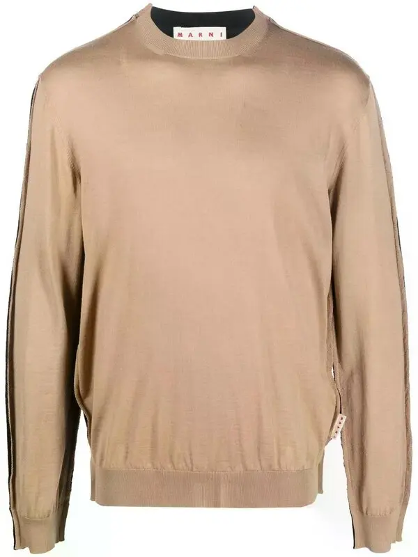 Marni Colour-block Crew Neck Jumper