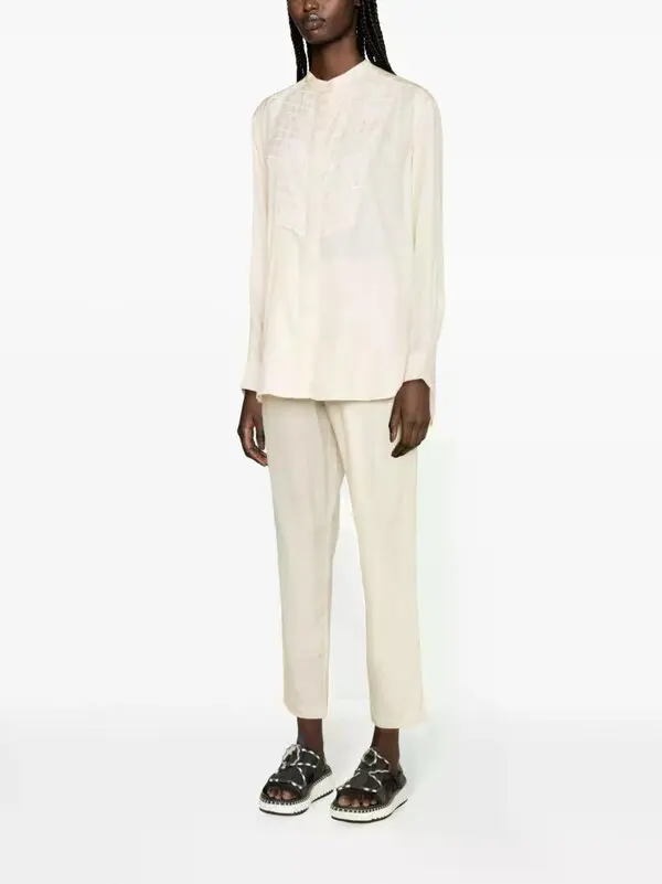 MARANT ETOILE Britten Embroidered Shirt - Neutrals