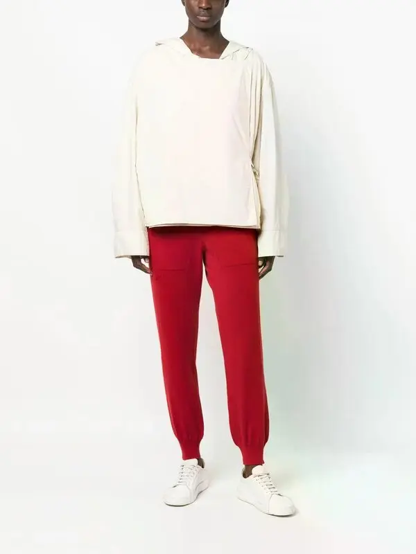 BARRIE Cashmere Drawstring Track Pants - Red