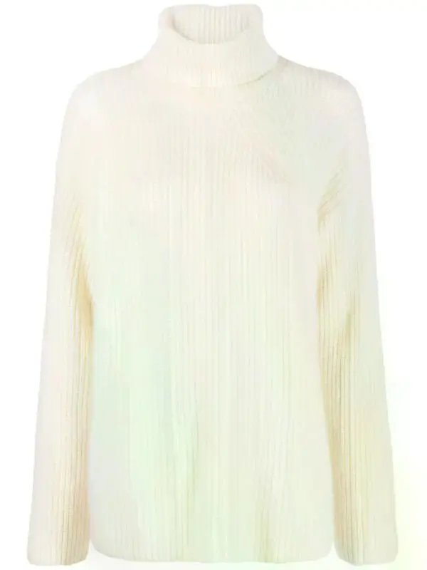 P.a.r.o.s.h Roll Neck Waffle-knit Jumper - Neutrals