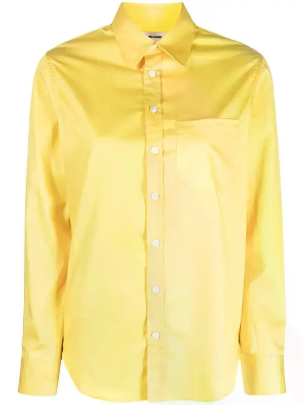 Zadig&Voltaire Embroidered Cotton Shirt - Yellow