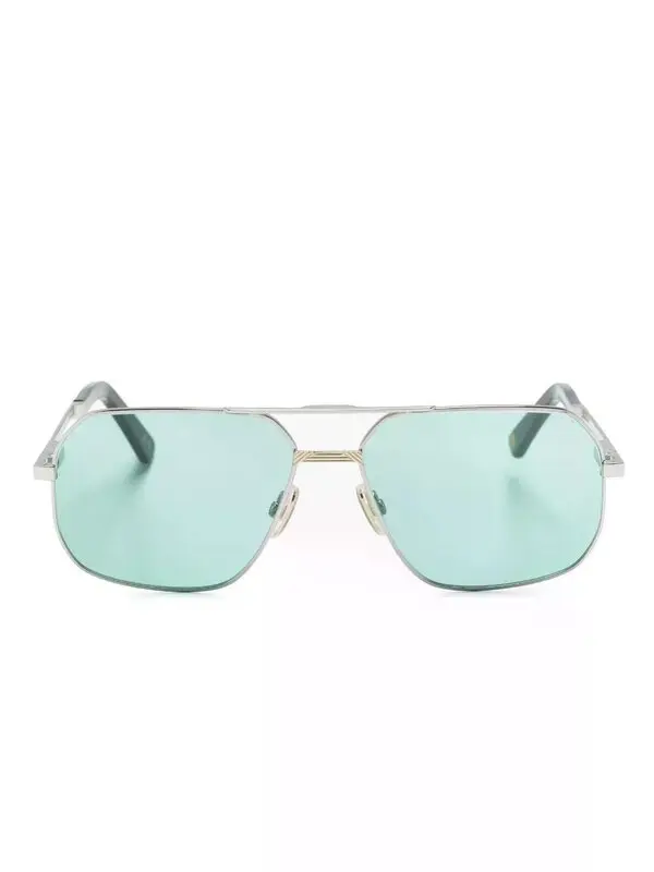 MARCH LA.B Double-bridge Pilot-frame Sunglasses - Silver