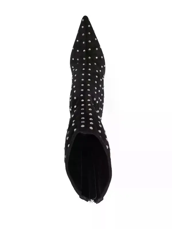 Paris Texas 100mm Crystal-embellished Pointed Boots