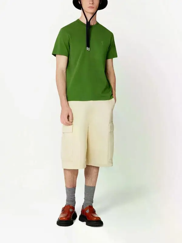 AMI Paris Straight-leg Cargo Shorts - Neutrals
