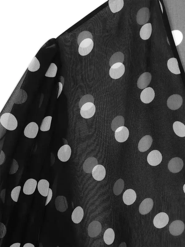Dolce & Gabbana Polka Dot Print Pussy-bow Shirt