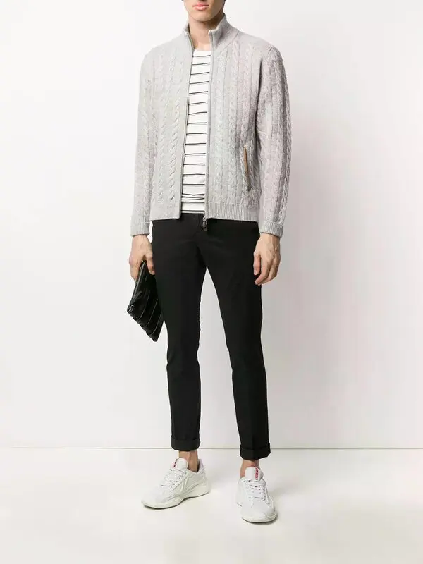 DONDUP Mid-rise Tapered-leg Chinos - Black