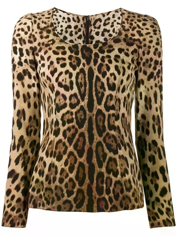 Dolce & Gabbana Long Sleeve T-shirt Animal Print