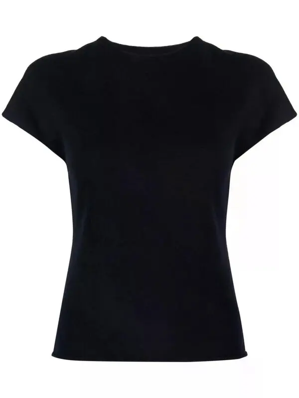 Vince Short-sleeve Wool-blend T-shirt - Blue