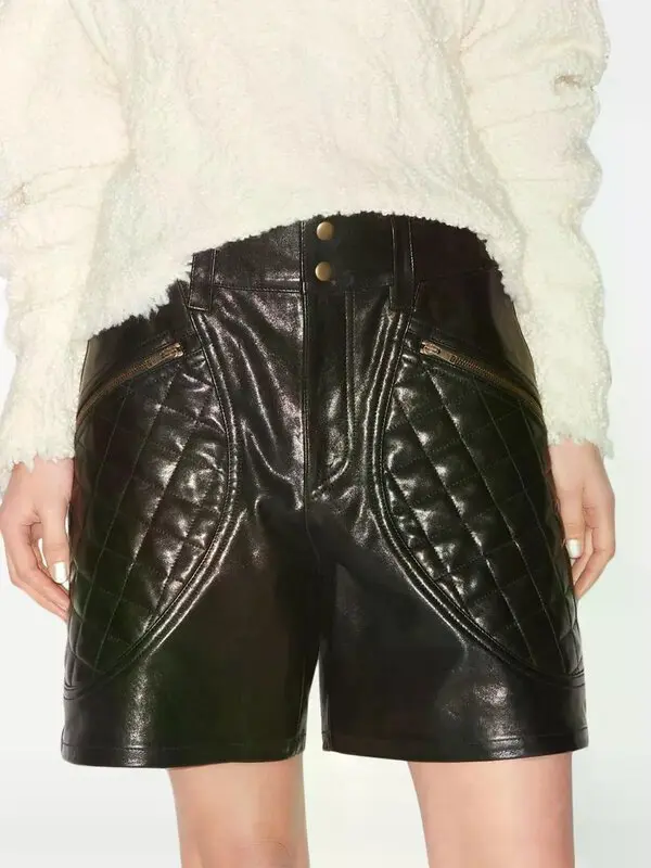 Isabel Marant Étoile Candice Quilted Leather Shorts