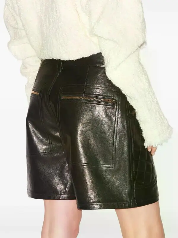 Isabel Marant Étoile Candice Quilted Leather Shorts