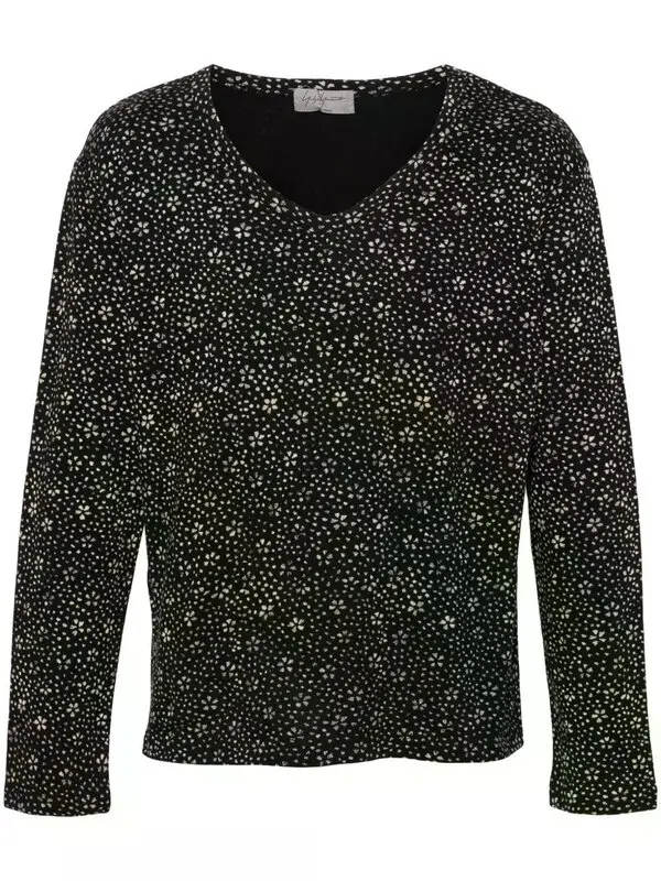 Yohji Yamamoto Abstract-print T-shirt - Black