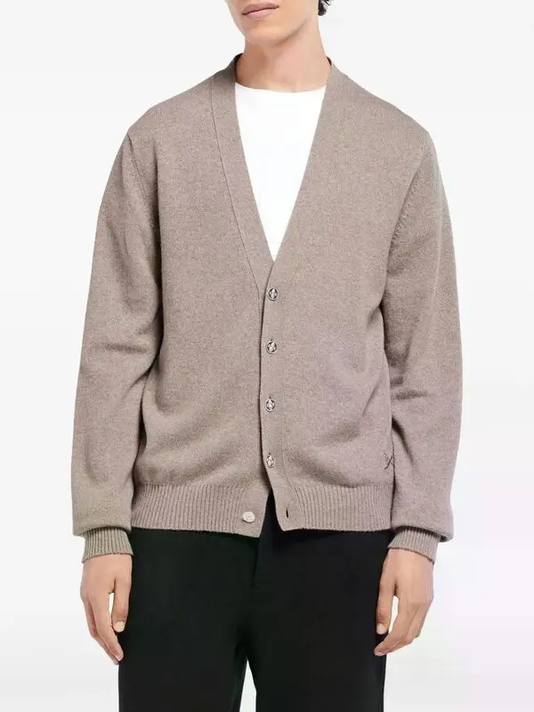 BARRIE Logo-appliqué Cashmere Cardigan