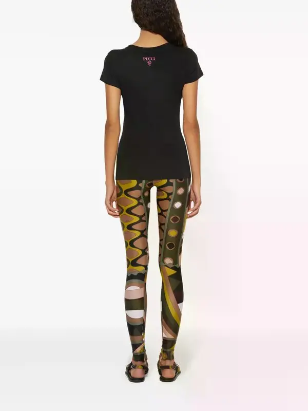 Emilio Pucci Iride-print Ribbon Detail T-shirt