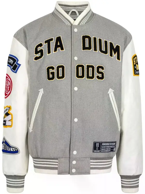STADIUM GOODS Champions League Wool Varsity Jacket - Grey