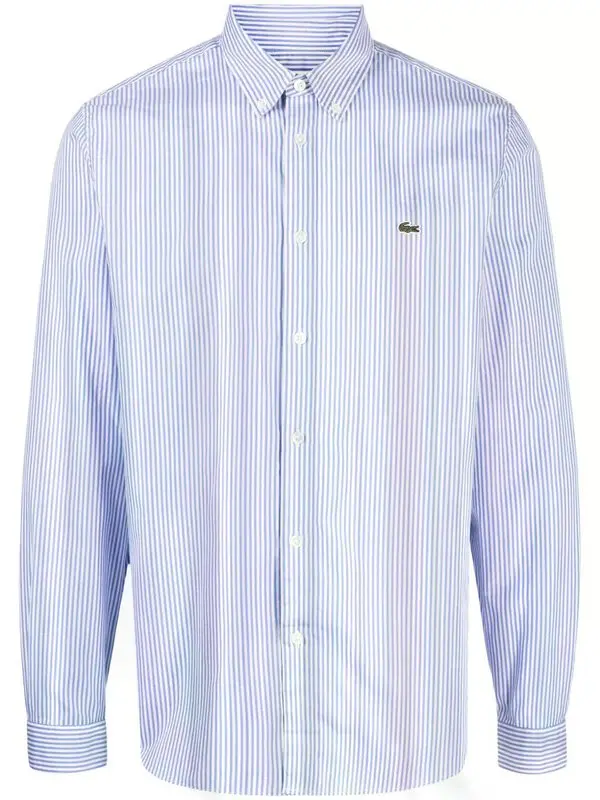 Lacoste Logo-patch Striped Cotton Shirt