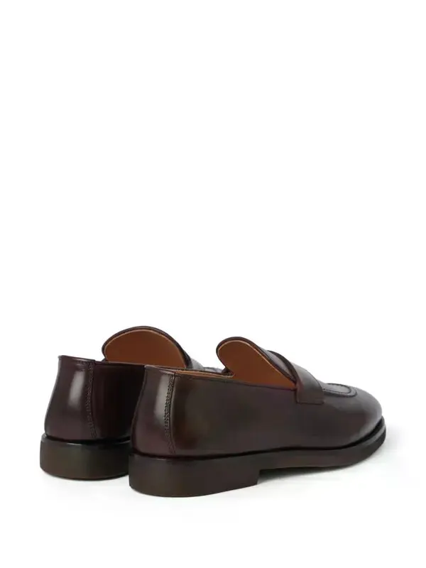 Brunello Cucinelli Polished Calf Leather Loafers