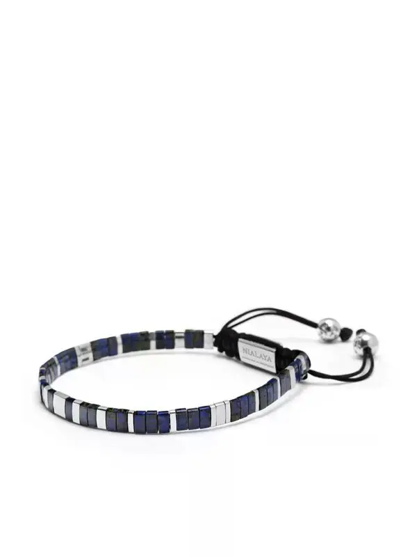 NIALAYA JEWELRY Logo Engraved Beaded Bracelet