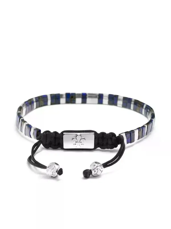 NIALAYA JEWELRY Logo Engraved Beaded Bracelet