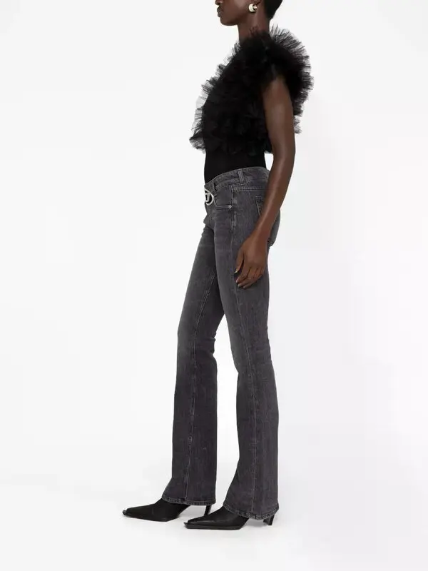 Alchemy Fashions Ruffled Single-sleeve Bodysuit