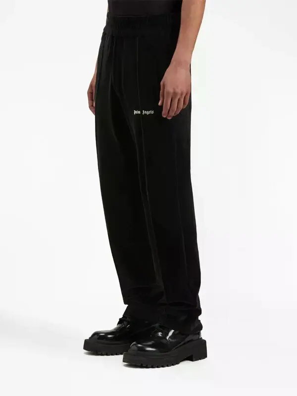 Palm Angels Logo-print Velvet Track Pants