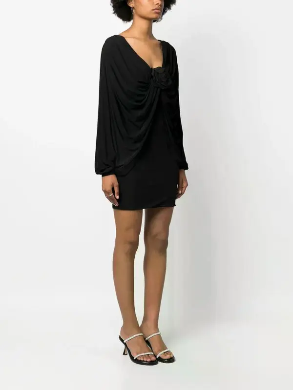 Giuseppe Di Morabito Flower Appliqué Ruched Minidress