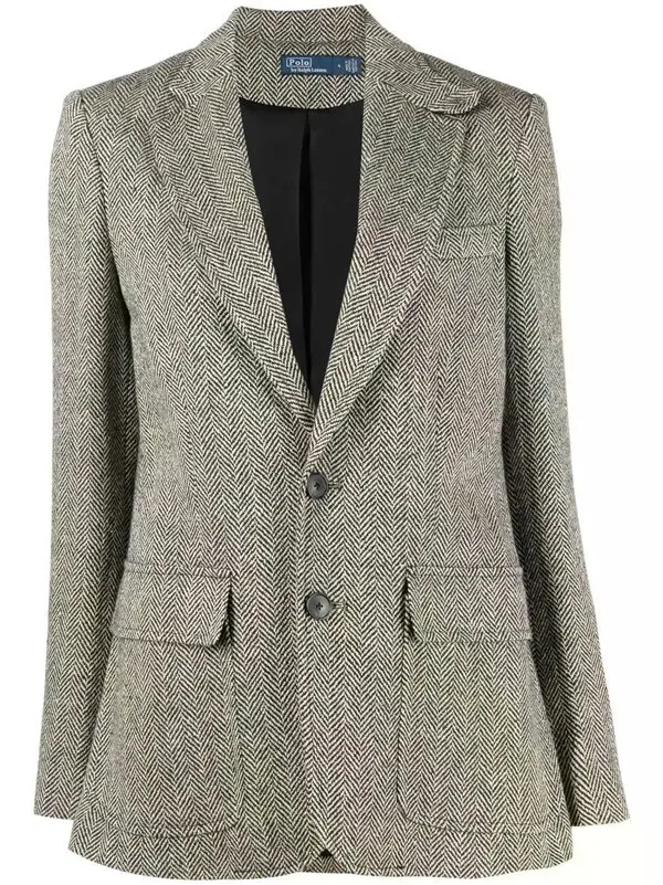 Polo Ralph Lauren Sand Beige Linen-silk Blend Tailored Blazer